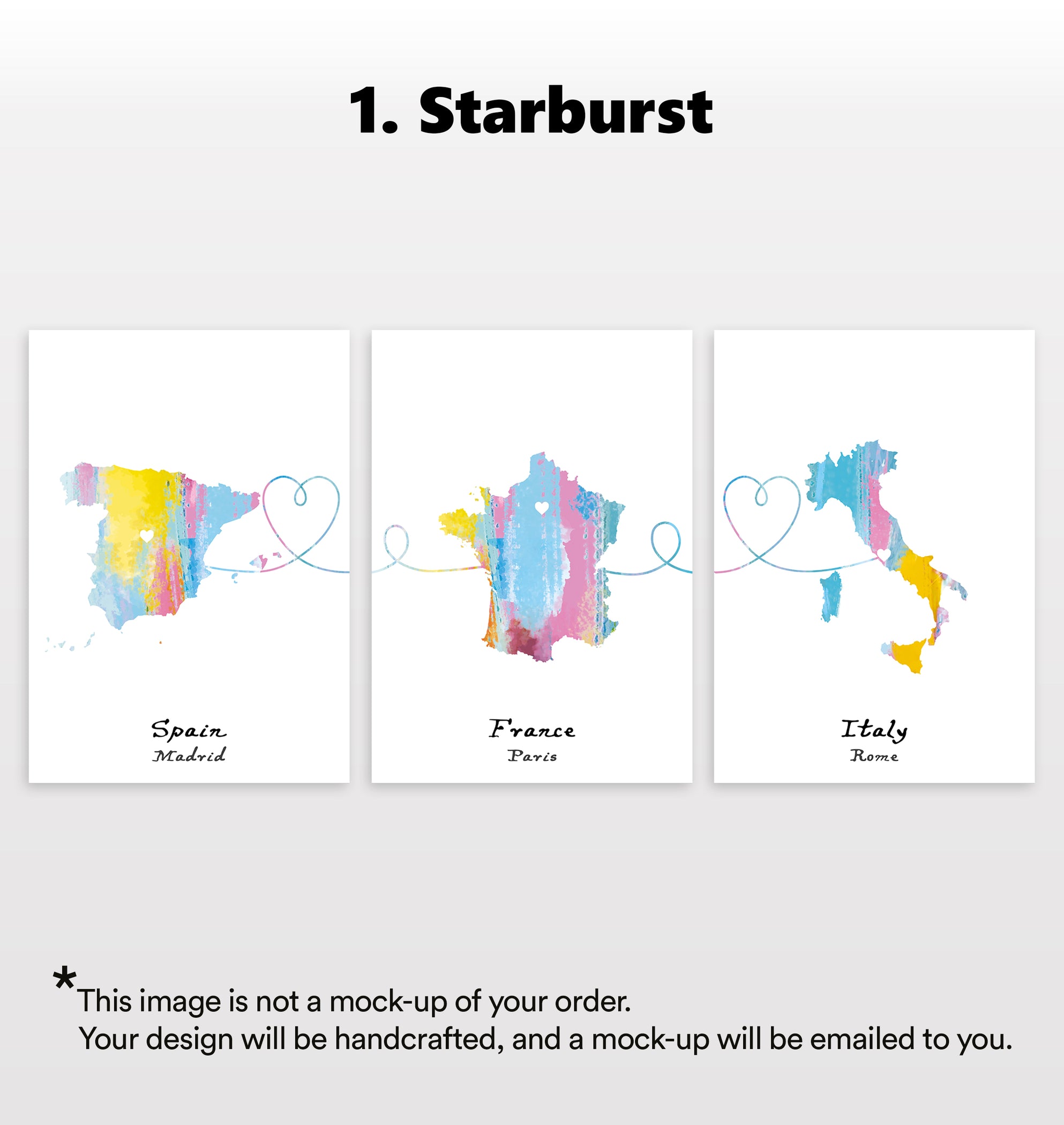 Personalised Three Location Prints — Lotsy.co.uk