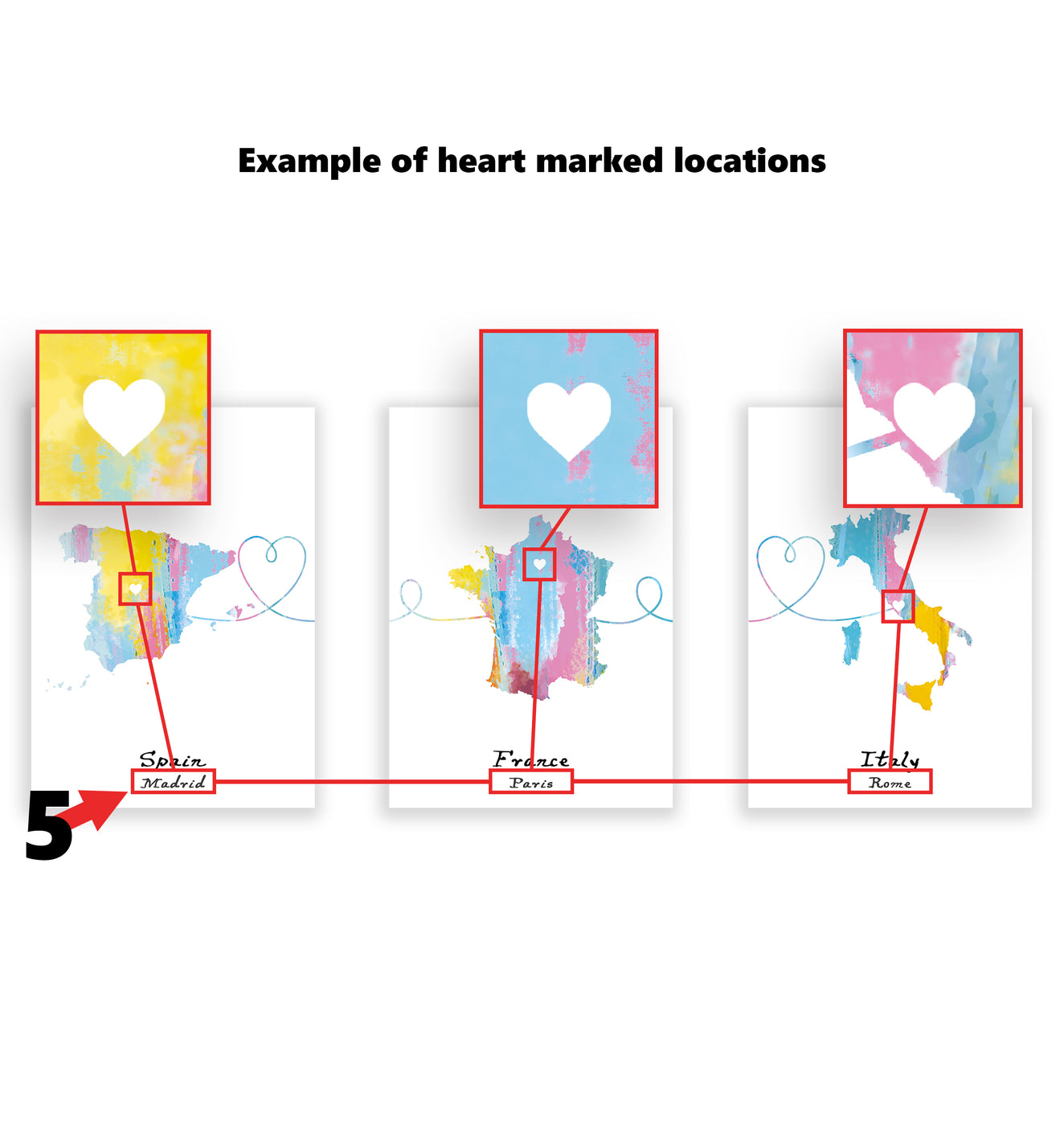 Personalised Three Location Prints — Lotsy.co.uk