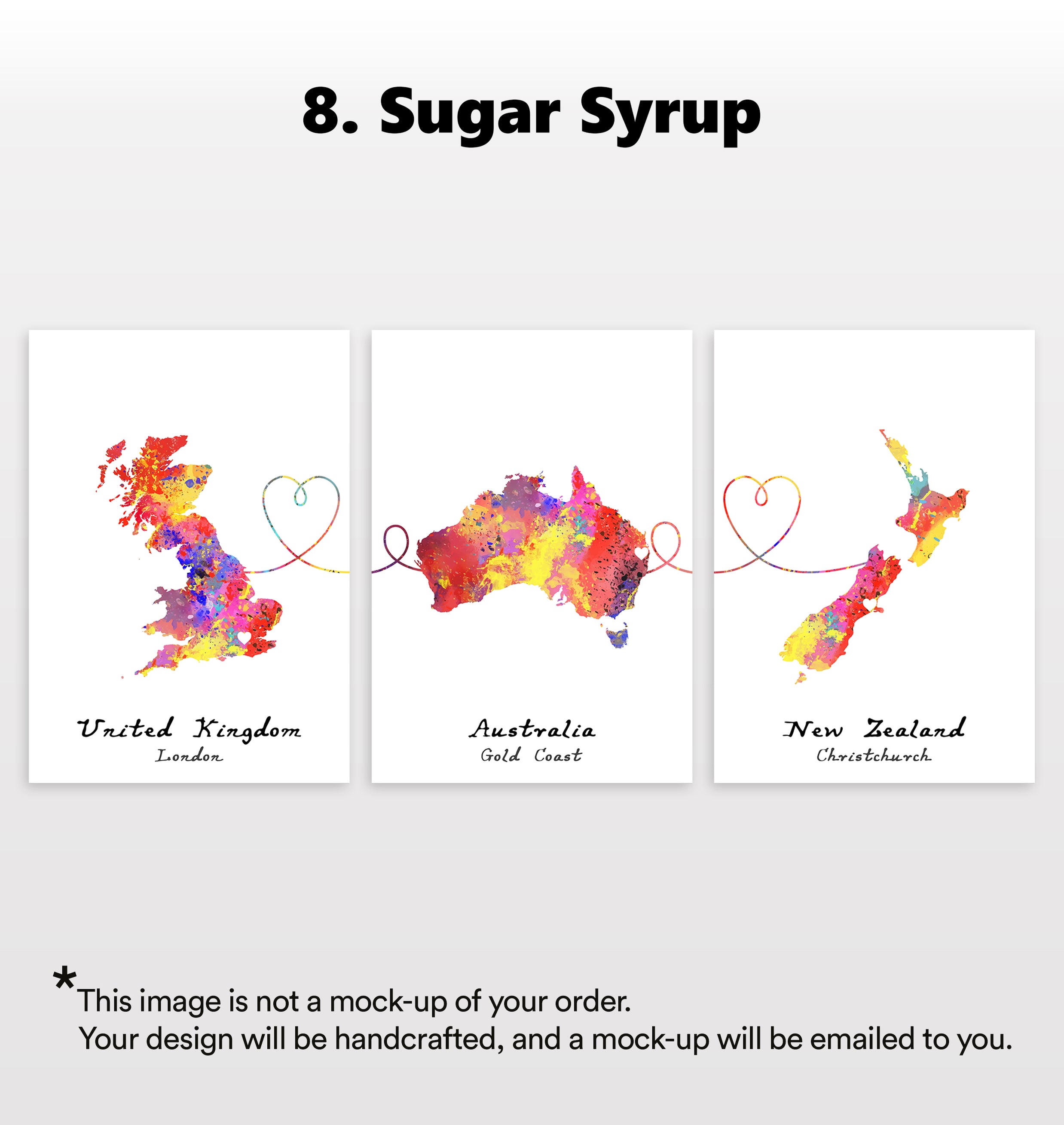 Personalised Three Location Prints — Lotsy.co.uk