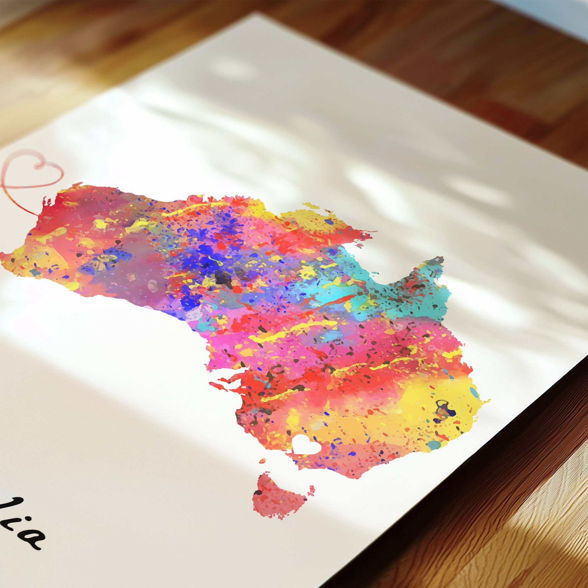 Personalised two location Prints — Lotsy.co.uk