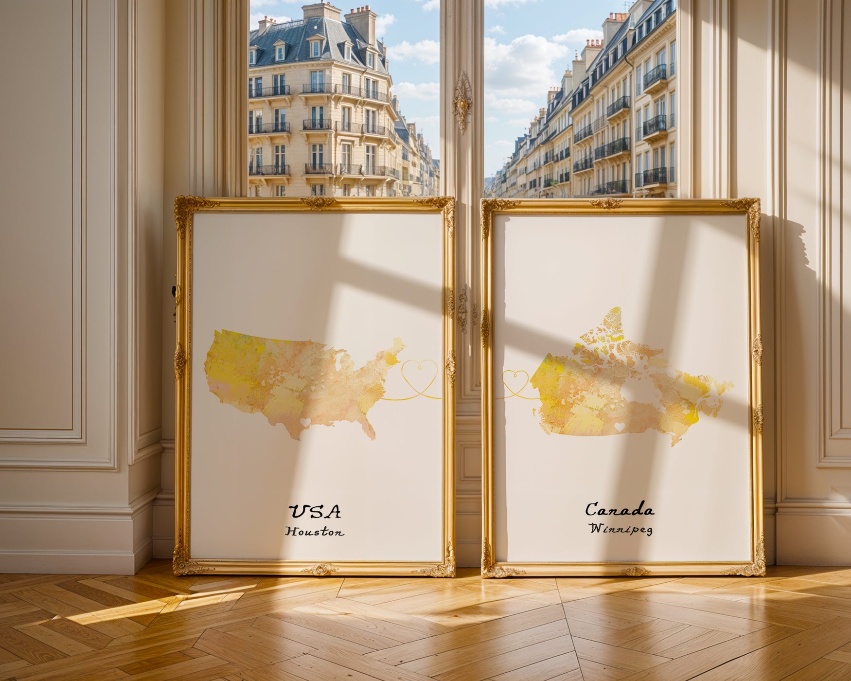 Personalised two location Prints — Lotsy.co.uk