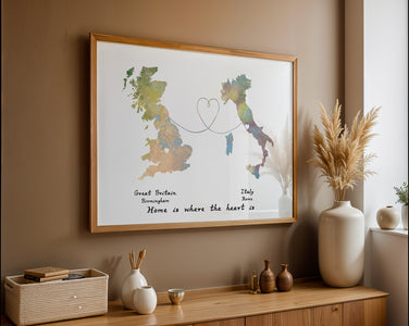 Personalised Watercolour Travel Poster | Lotsy.co.uk