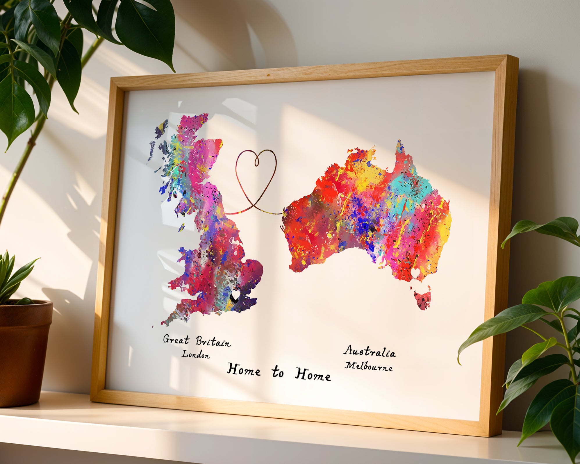 Personalised Watercolour Travel Poster | Lotsy.co.uk