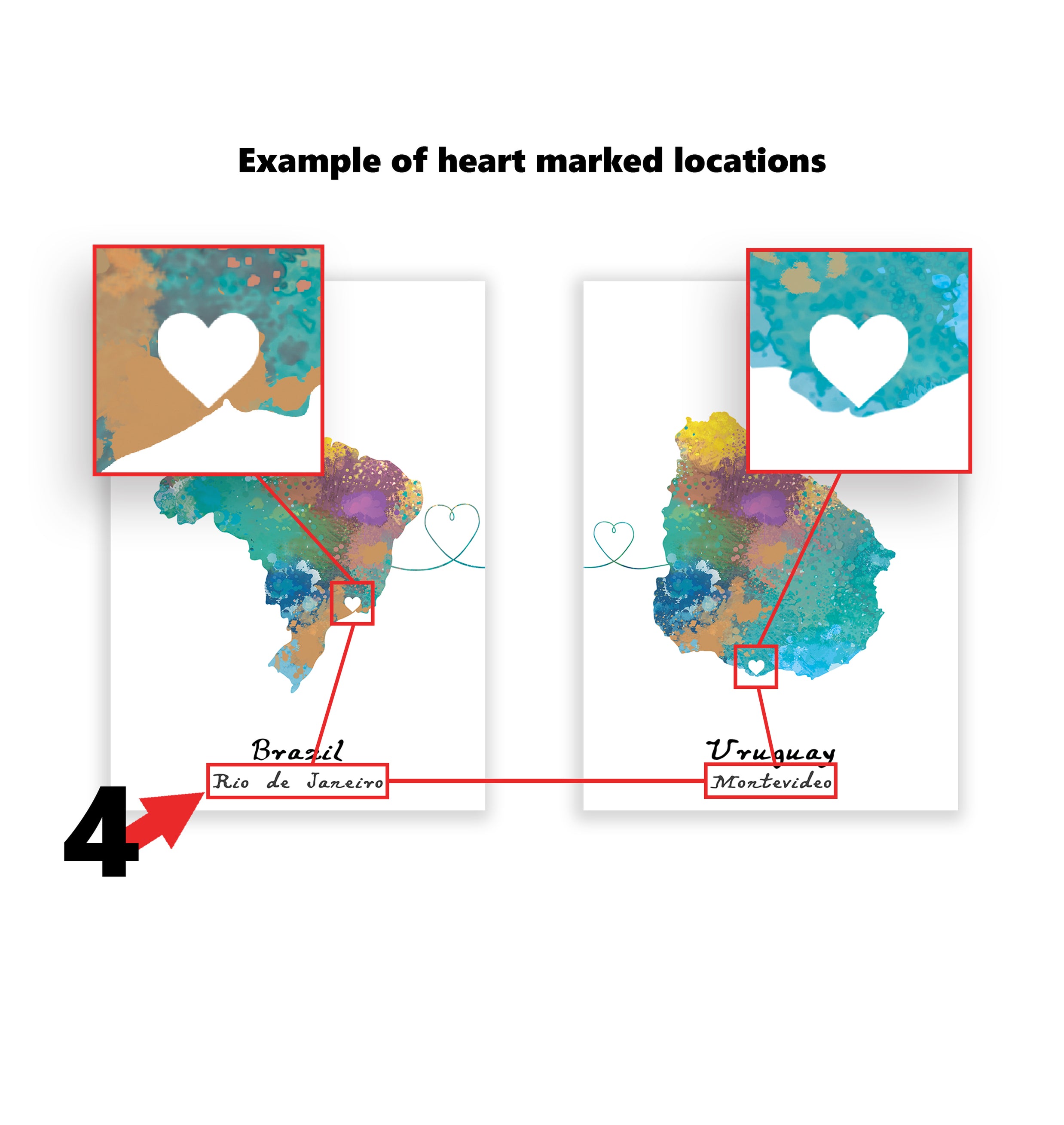 Personalised two location Prints — Lotsy.co.uk