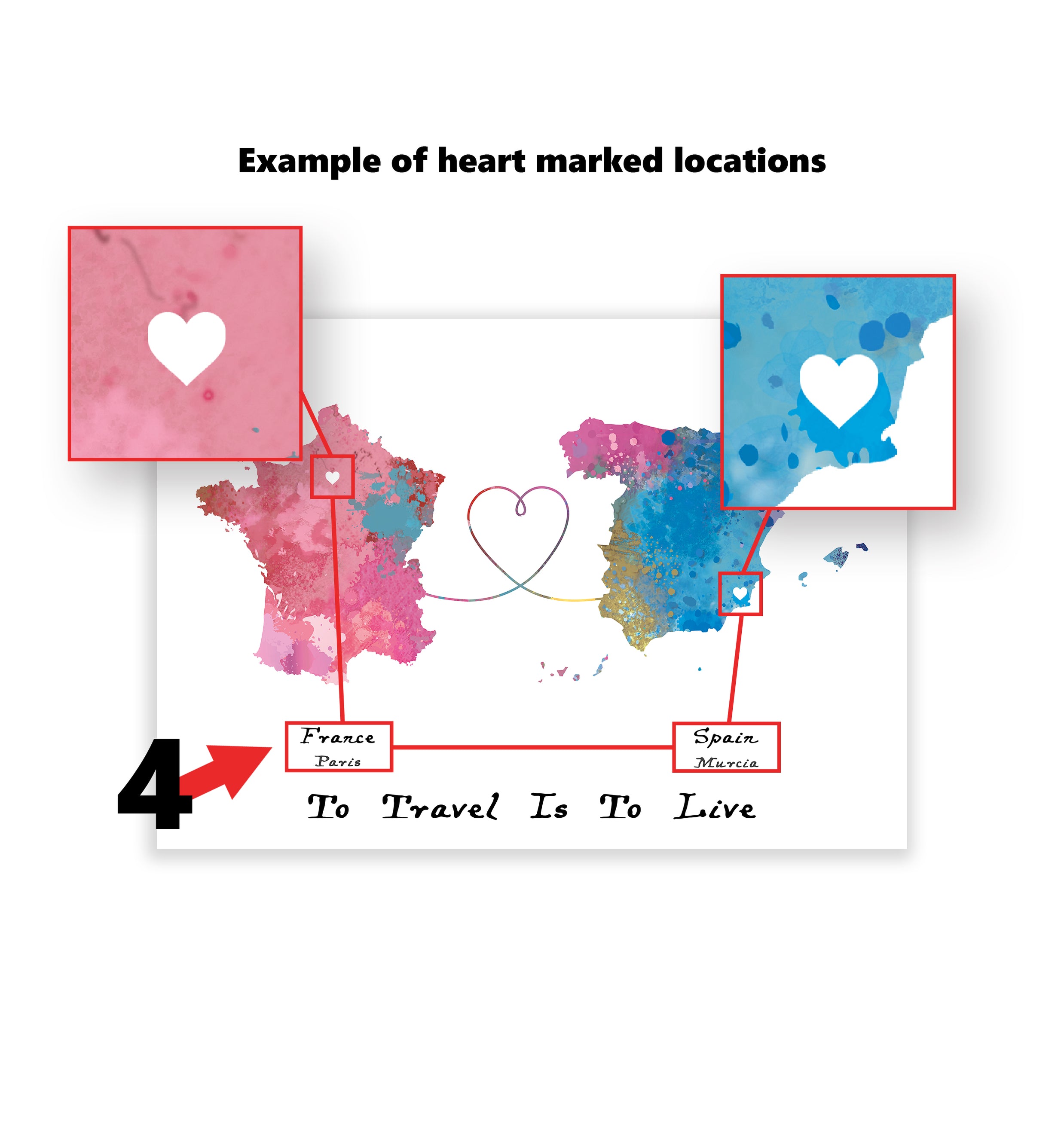 Personalised Watercolour Travel Poster | Lotsy.co.uk