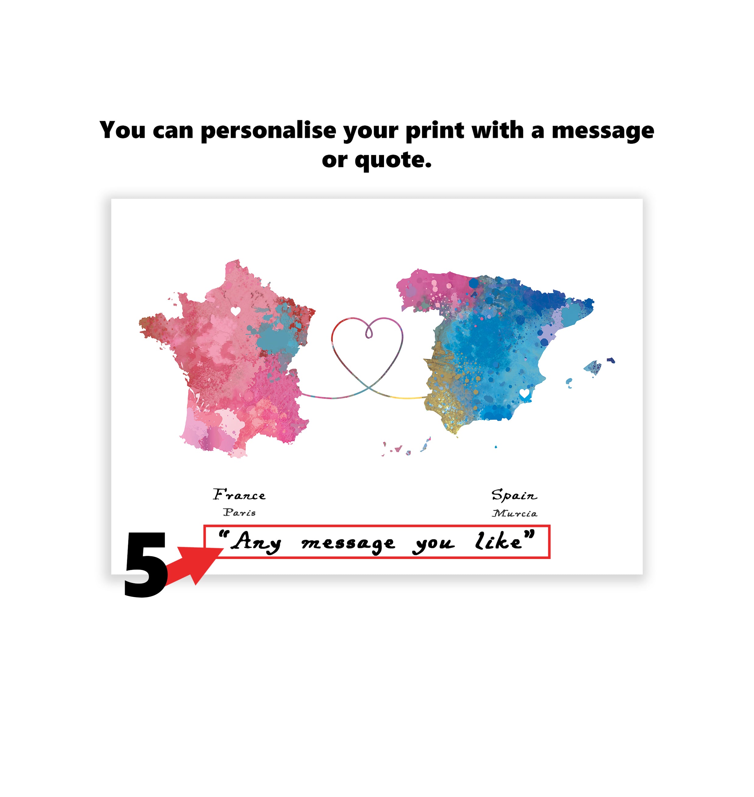 Personalised Watercolour Travel Poster | Lotsy.co.uk