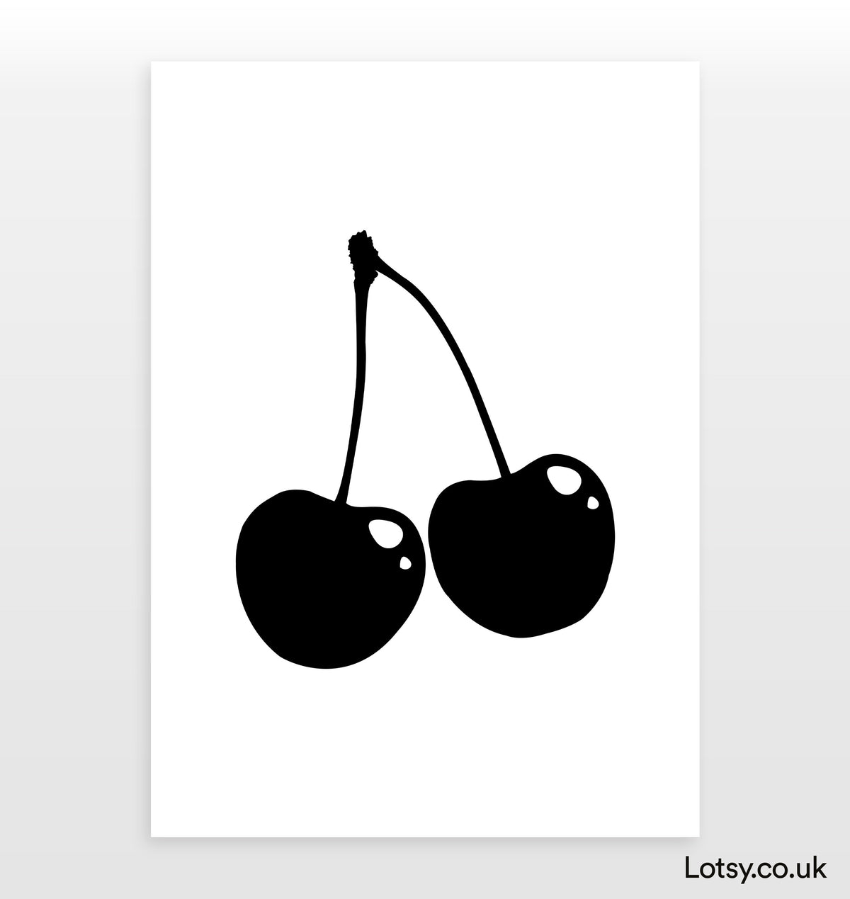 Cherry Print - Greyscale — Lotsy.co.uk