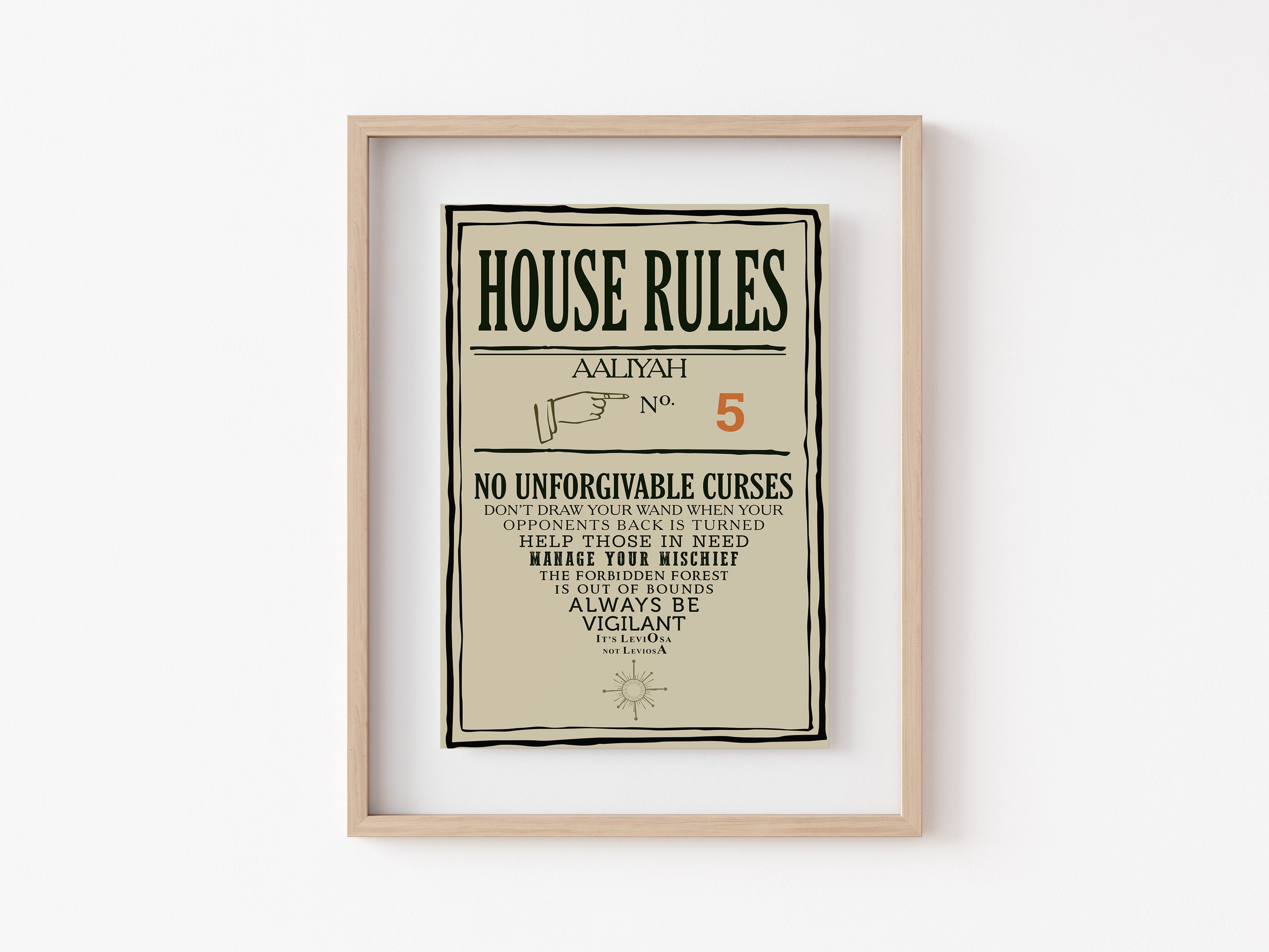 Wizard House Rules - Print — Lotsy.co.uk