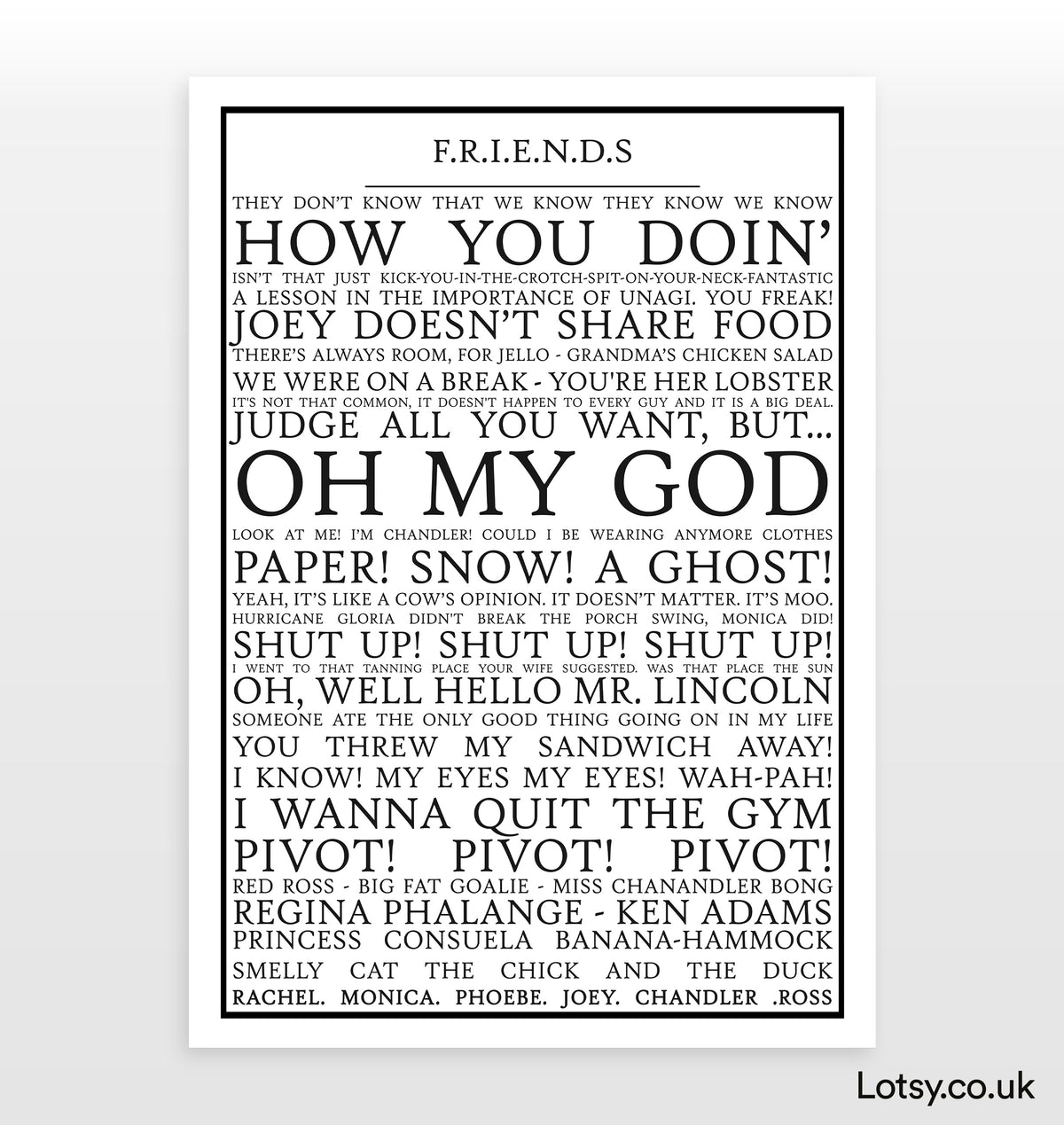 Friends - Quote poster — Lotsy.co.uk