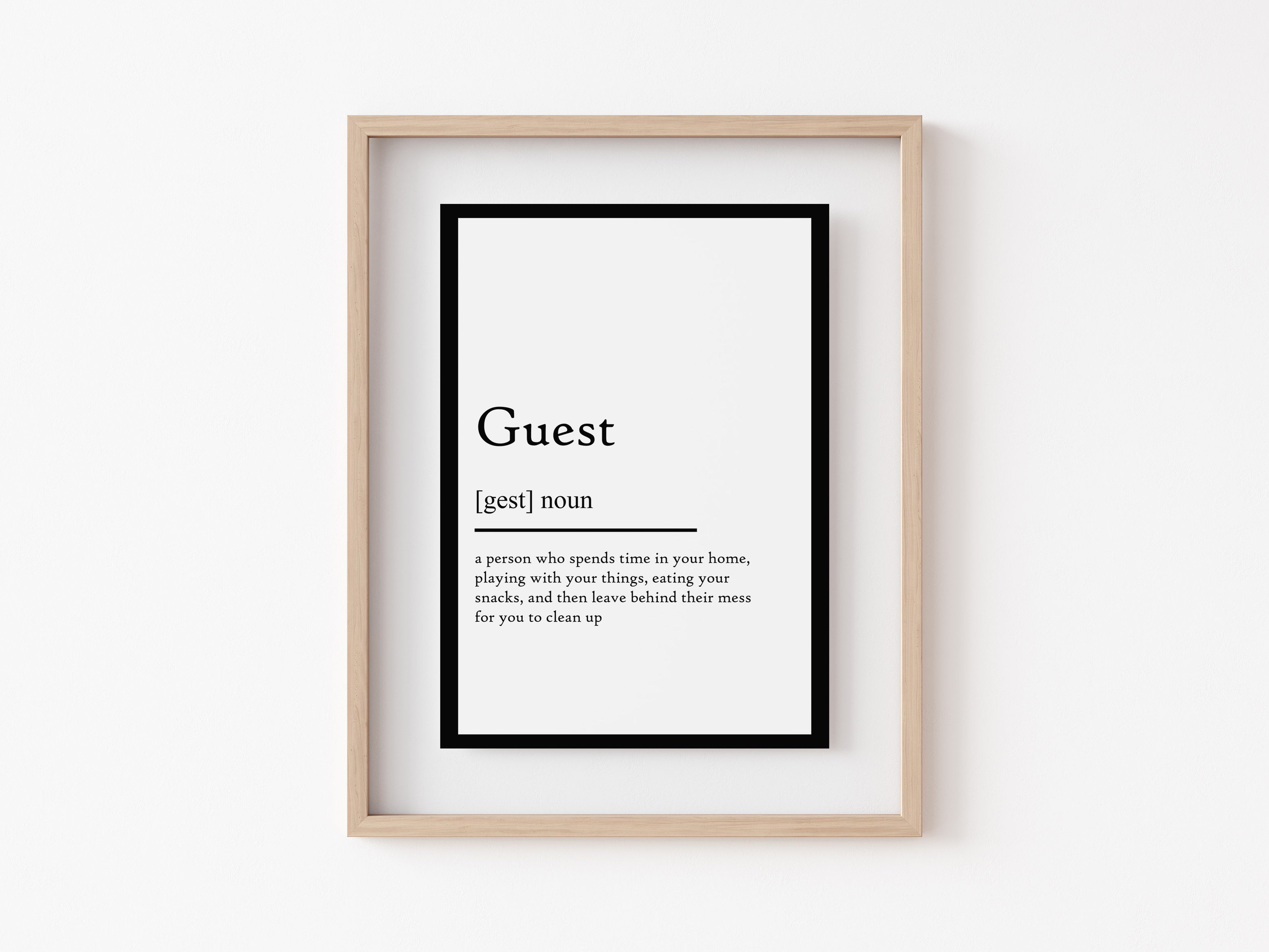 Guest - Definition Print — Lotsy.co.uk