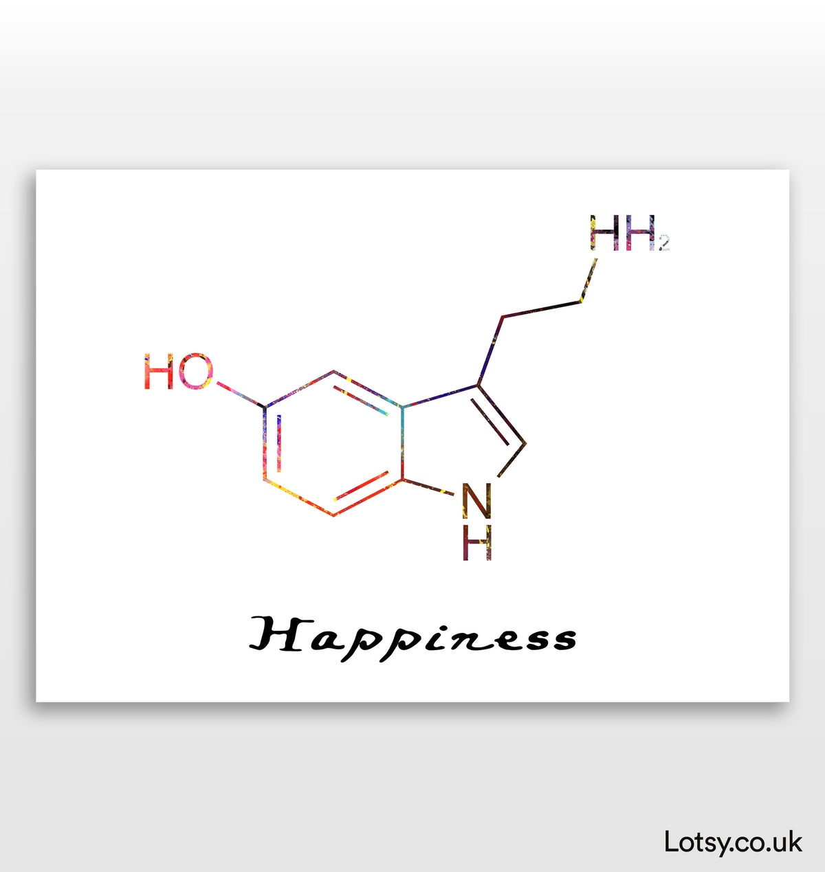 Dopamine - Happy - Molecule print — Lotsy.co.uk