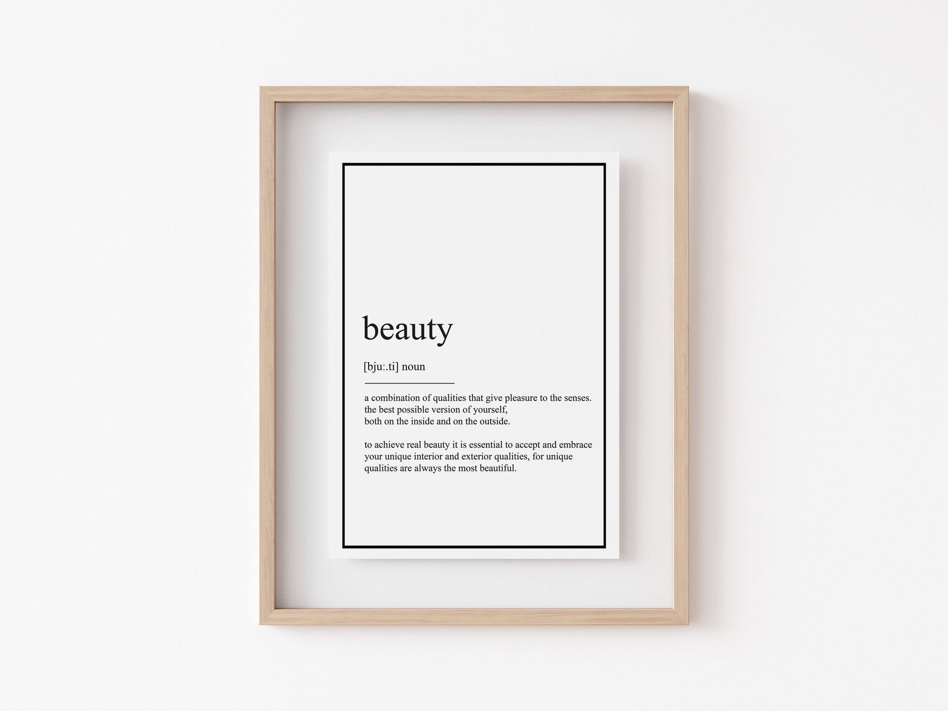 Beauty - Definition Print — Lotsy.co.uk