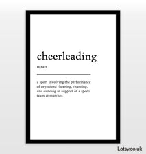 Cheerleading - Definition Print — Lotsy.co.uk