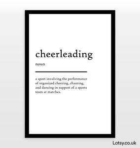 Cheerleading - Definition Print — Lotsy.co.uk