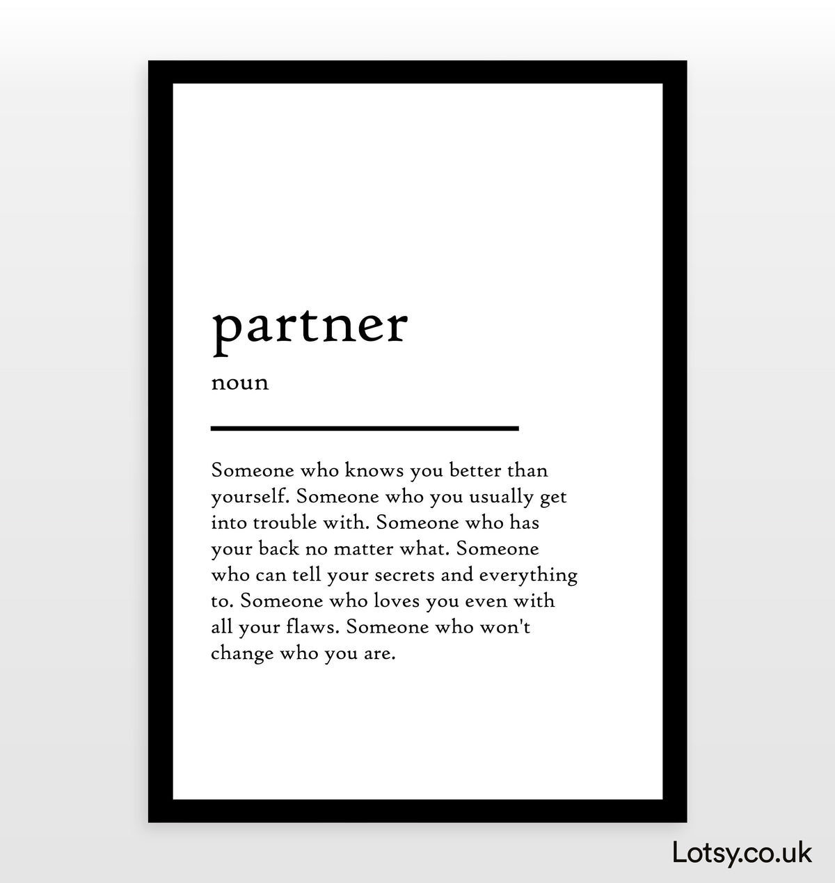 partner - Definition Print — Lotsy.co.uk