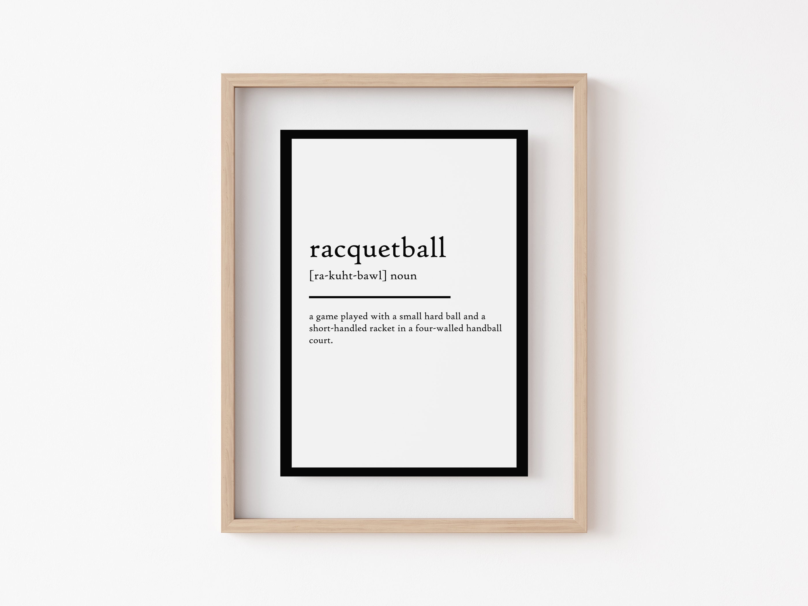 racquetball - Definition Print — Lotsy.co.uk