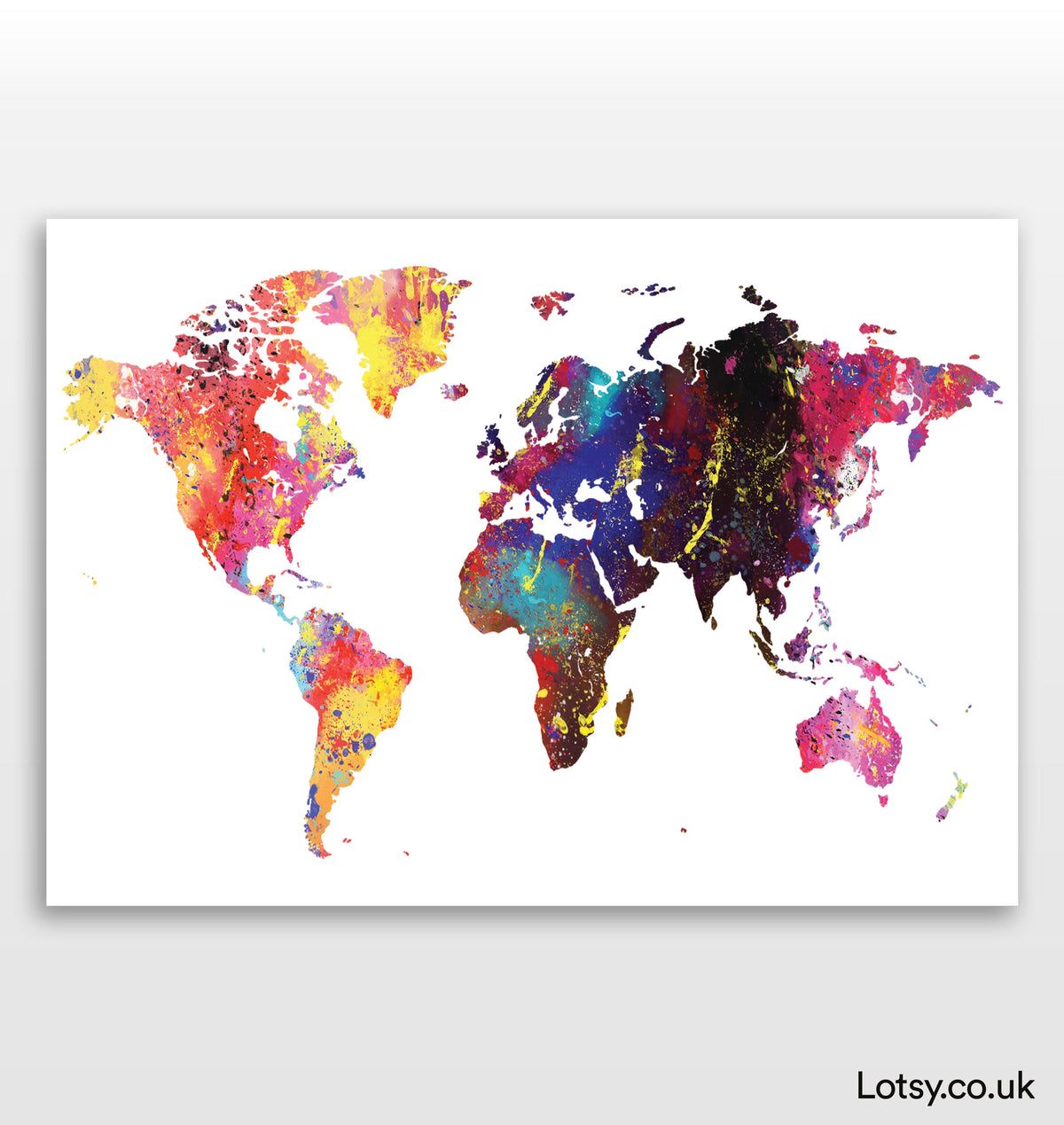 Map of the World Print — Lotsy.co.uk